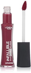 l'oréal paris infallible lip pro matte gloss, forbidden kiss, 0.21 fl. oz.