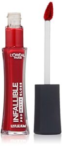 l'oreal paris cosmetics paris infallible lip pro matte gloss, shanghai scarlet, 0.21 fl. oz.