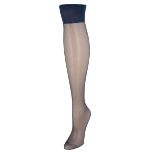 hanes women's silk reflections plus silky sheer knee high - 2 pk, 00p19, classic navy, o/s