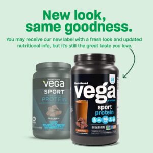 Vega Premium Sport Protein Mocha Protein Powder, Vegan, Non GMO, Gluten Free Plant Based Protein Powder Drink Mix, NSF Certified for Sport, 28.6 oz