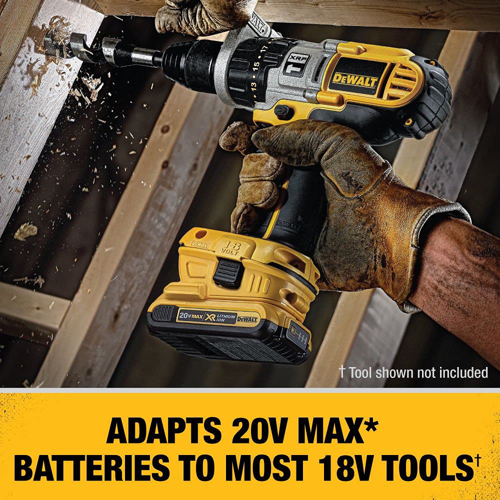 DEWALT 20V MAX Battery Adapter Kit, 18V to 20V, 2 Batteries and Charger Included (DCA2203C)