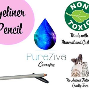 Pure Ziva Mermaid Matte Dark Forest Green Emerald Sea Green Eyeliner Pencil, HD Professional Eye Liner Long Lasting Highly Pigmented No Animal Testing & Cruelty Free