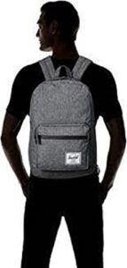 herschel pop quiz backpack, raven crosshatch/black, classic 22l