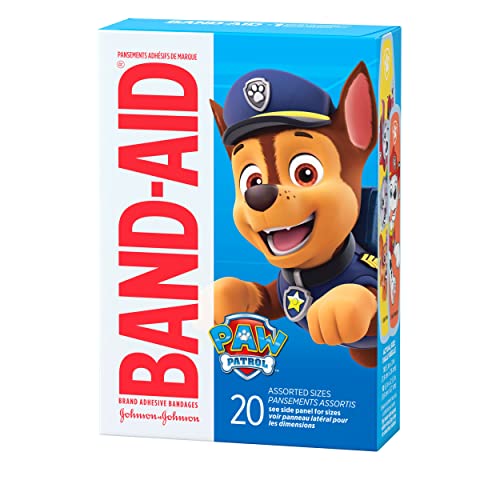 Band-Aid Brand Adhesive Bandages for First Aid, Nickelodeon PAW Patrol, Assorted, 20 ct