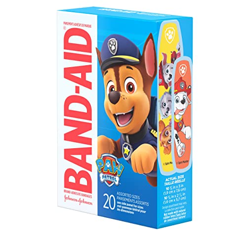 Band-Aid Brand Adhesive Bandages for First Aid, Nickelodeon PAW Patrol, Assorted, 20 ct