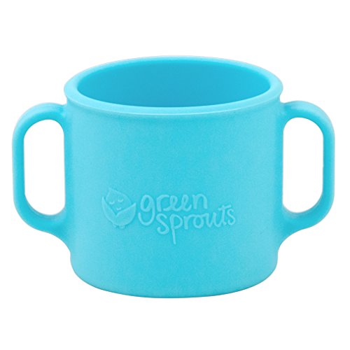 green sprouts Learning Cup | Silicone helps avoid harmful chemicals | Helps toddler develop independent drinking skills, 2 easy-grip handles, Heat-Resistant, Dishwasher Safe