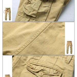 Match Men's Regular Fit Chino Jogger Cargo Pant (36W x 33L, 6539 Army Gray)