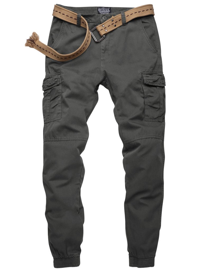 Match Men's Regular Fit Chino Jogger Cargo Pant (36W x 33L, 6539 Army Gray)