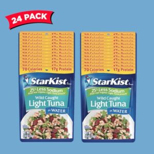 StarKist Reduced Sodium Chunk Light Tuna In Water, 2.6 Oz, Pack of 24