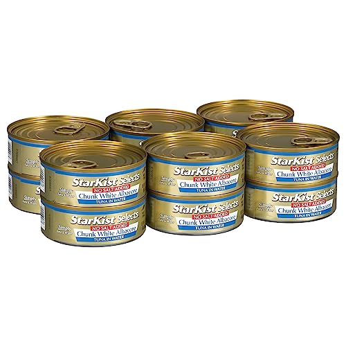 StarKist Selects No Salt Added Chunk White Albacore Tuna in Water - 4.5 oz Can (Pack of 12)