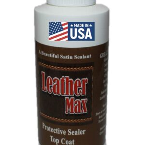 Leather Max Top Coat Satin Finish Sealer Complete Leather Clear Coat Sealer for All Your Leather Goods