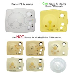 Maymom Brand Diaphragm Cap Faceplate Compatible with Medela Pump in Style Advanced Breastpump (9V Clear)