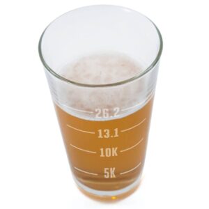 Gone For a Run Runner's Measurements Engraved Beer Pint Glass 16 oz.