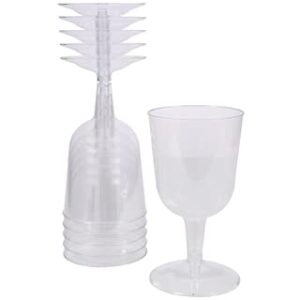 Clear Plastic Wine Glass Stemware 5 Oz