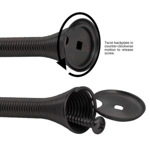 10 Pack Rok Hardware 3" (76mm) Flexi Spring Heavy Duty Wall Door Stop Bumper Oil-Rubbed Bronze