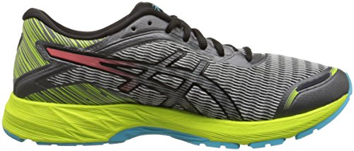 ASICS Women's Dynaflyte Running Shoe, Mid Grey/Flash Coral/Safety Yellow, 7.5 M US