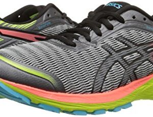 ASICS Women's Dynaflyte Running Shoe, Mid Grey/Flash Coral/Safety Yellow, 7.5 M US