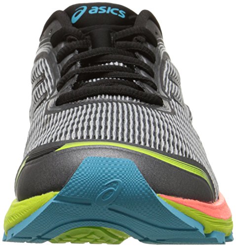 ASICS Women's Dynaflyte Running Shoe, Mid Grey/Flash Coral/Safety Yellow, 7.5 M US