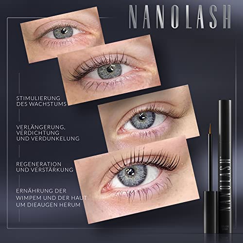 Nanolash Eyelash Growth Serum Conditioner For Enhanced Long Luscious Eyelashes and Eyebrows – 3ml