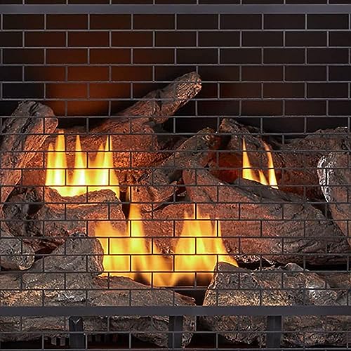 Duluth Forge Dual Fuel Ventless Gas Fireplace Insert, Remote Control, 9 Fire Logs, Use with Natural Gas or Liquid Propane, 32000 BTU, Heats up to 1500 Sq. Ft., Black