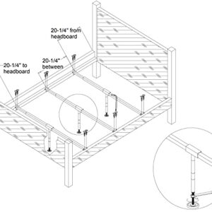 Hospitality Bed No Sag Mattress Slats - Center Support - Universal Size Adjusts from Full to Cal King