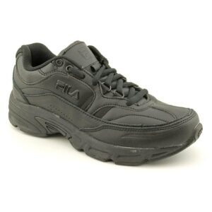 fila women's memory workshift sr shoes black/black/black 8