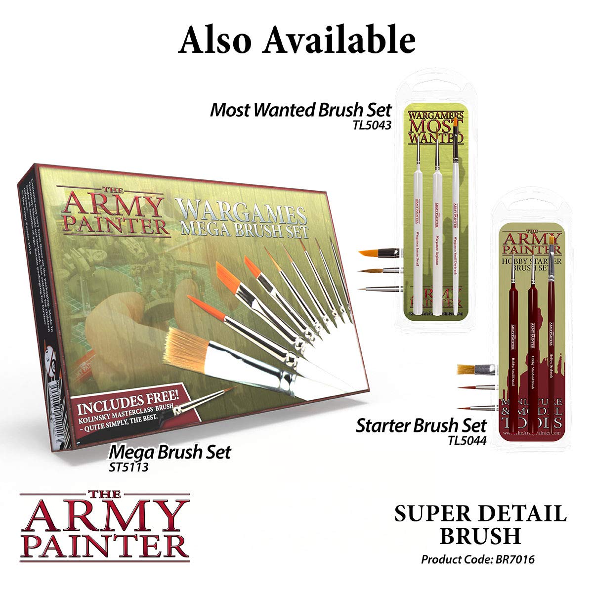 The Army Painter Hobby: Super Detail - Fine Detail Paint Brush with Synthetic Taklon Hair- Small Paint Brush, Model Paint Brush for Miniature Paint Sets & Fine Tip Paint Brushes for Miniature Painting