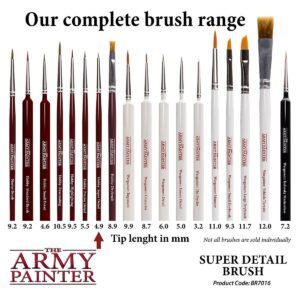 The Army Painter Hobby: Super Detail - Fine Detail Paint Brush with Synthetic Taklon Hair- Small Paint Brush, Model Paint Brush for Miniature Paint Sets & Fine Tip Paint Brushes for Miniature Painting