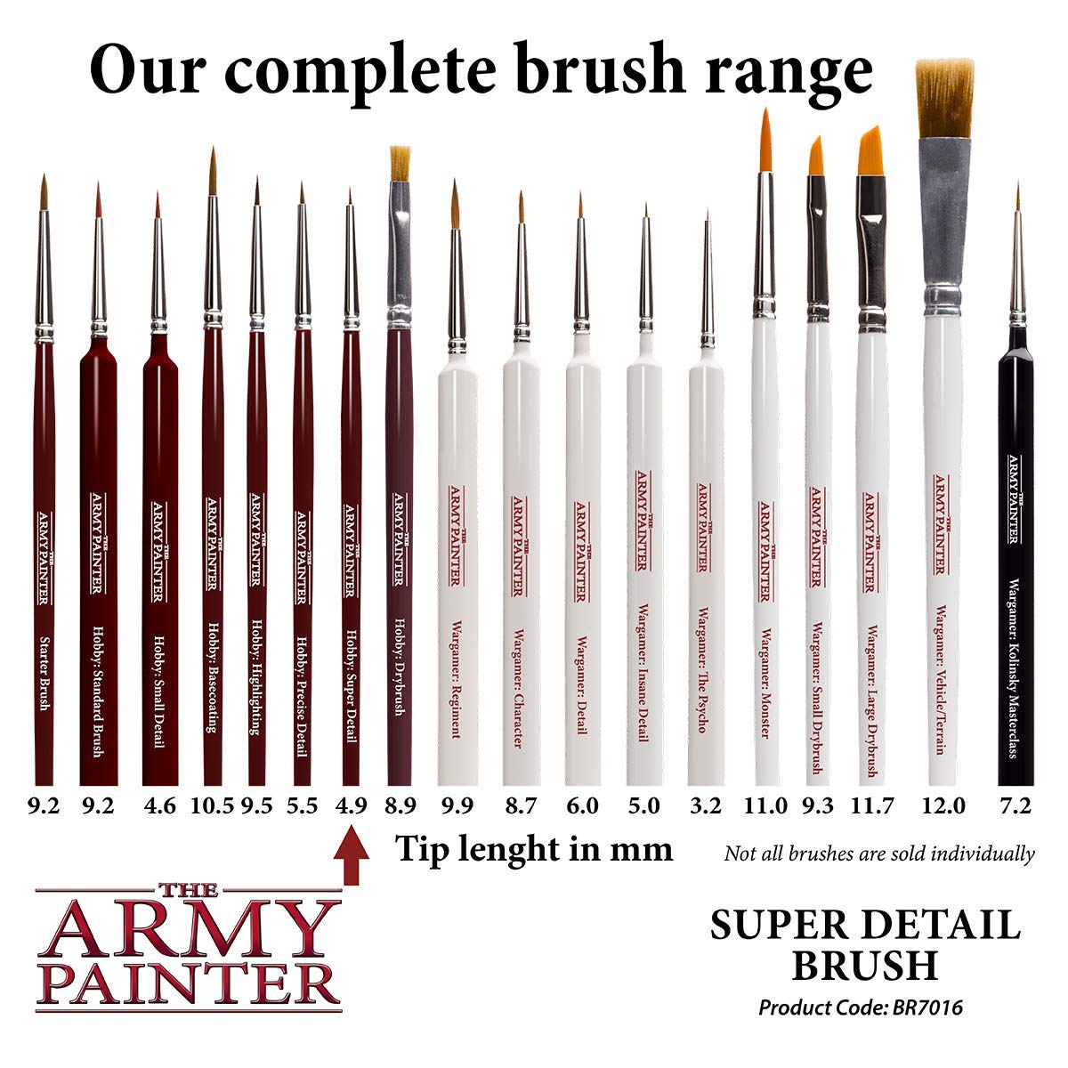 The Army Painter Hobby: Super Detail - Fine Detail Paint Brush with Synthetic Taklon Hair- Small Paint Brush, Model Paint Brush for Miniature Paint Sets & Fine Tip Paint Brushes for Miniature Painting