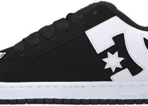 DC Men's Court Graffik Casual Skate Shoes Skateboarding, Black, 10.5D D US