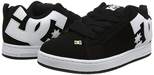 DC Men's Court Graffik Casual Skate Shoes Skateboarding, Black, 10.5D D US