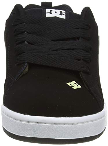 DC Men's Court Graffik Casual Skate Shoes Skateboarding, Black, 10.5D D US