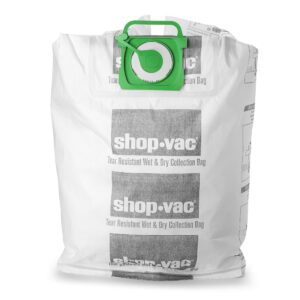 Shop-Vac 9021633 Genuine Wet/Dry Tear Resistant Collection Filter Bags, 12-20 gallon, White