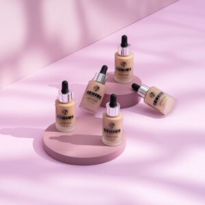 W7 Genius Foundation - Liquid To Powder Finish Foundation for Poreless, Matte Light To Medium Coverage - 30ml (Sand Beige)