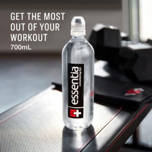 Essentia Bottled Water, Ionized Alkaline Water; 99.9% Pure, Infused with Electrolytes, 9.5 pH or Higher with a Clean, Smooth Taste, 23.67 Fl Oz (Pack of 24)