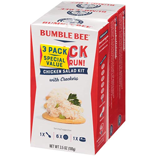 Bumble Bee Snack on the Run Chicken Salad with Crackers Kit, Ready to Eat, Spoon Included - Shelf Stable & Convenient Protein Snack, 3.5 Ounce (Pack of 3)