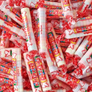 Smarties Candy - 3.2 Pounds - Parade Throws Candy Rolls - Individually Wrapped Smartee - Original Flavor - Red Bulk Candy - Goodie Bag Filler Candies - Pinata Candy