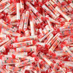 Smarties Candy - 3.2 Pounds - Parade Throws Candy Rolls - Individually Wrapped Smartee - Original Flavor - Red Bulk Candy - Goodie Bag Filler Candies - Pinata Candy