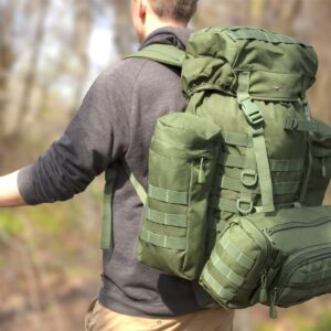 DD HAMMOCKS Bergen Rucksack - Olive Green: Hiking Backpack 55L MOLLE Compatible With Detachable Tactical Compartments For Backpacking Travel Expedition