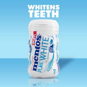 Mentos Pure White Sugar-Free Chewing Gum With Xylitol, Sweet Mint, Bulk, 50Piece Bottle (Pack Of 6)