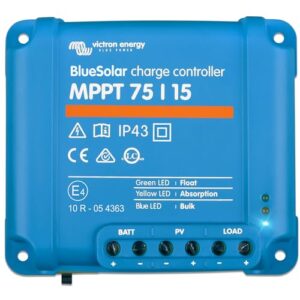 victron energy bluesolar mppt 75v 15 amp 12/24-volt solar charge controller