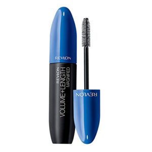 revlon mascara, volume & length eye makeup, non-waterproof, no clump, smudge proof, flake proof, 301 blackest black, 0.28 fl oz