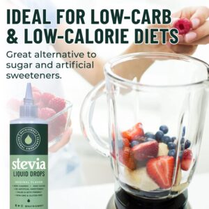 Stevia Liquid Drops, 8 Fl oz, 1823 Servings, Pure Concentrated Drops with Zero Calories & Zero Carbs, Delicious Sugar Substitute Great for Keto & Paleo Diets, by Natrisweet