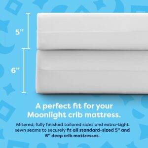 Moonlight Slumber Little Dreamer Crib Mattress Cover, Ecru, Hypoallergenic - Mattress Not Included