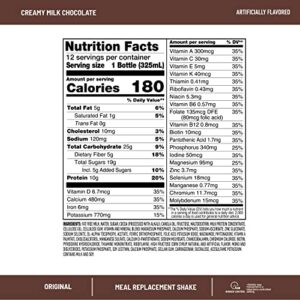 SlimFast Meal Replacement Shake, Original Creamy Milk Chocolate, 10g of Ready to Drink Protein, 11 Fl. Oz Bottle, 4 Count (Pack of 3) (Packaging May Vary)