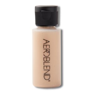 aeroblend airbrush foundation makeup (n20) professional, water-based, buildable, long-wearing, for all skin types, 1 oz