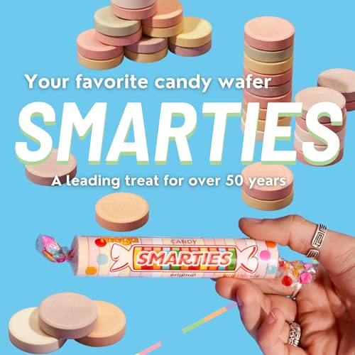 Smarties Candy Rolls Original Flavor Gluten Free & Classic Sweetness from Family Owned Since 1949 Peanut Free, Dairy Free & Allergen Free | Perfect Yummy Treat - 5 Ounce Pack of 3