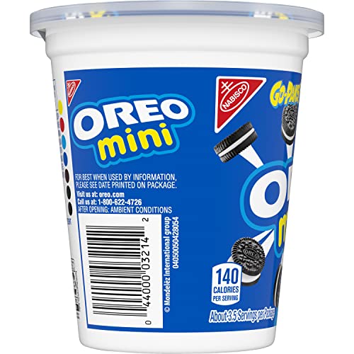 OREO Mini Chocolate Sandwich Cookies, Go-Paks, 12 - 3.5 oz Cups