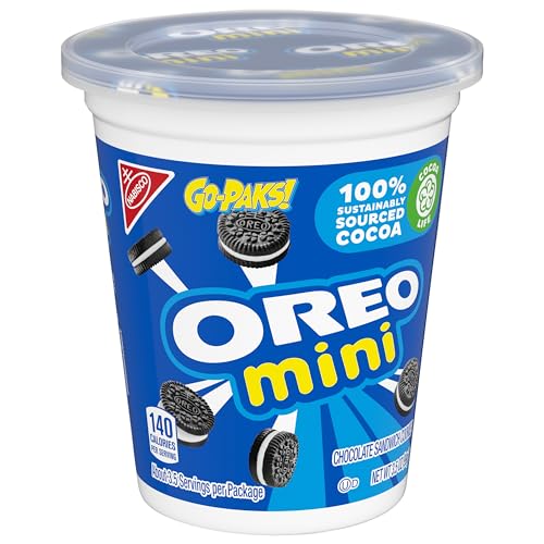 OREO Mini Chocolate Sandwich Cookies, Go-Paks, 12 - 3.5 oz Cups