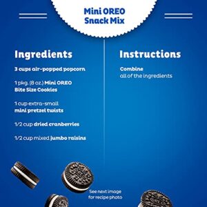 OREO Mini Chocolate Sandwich Cookies, Go-Paks, 12 - 3.5 oz Cups